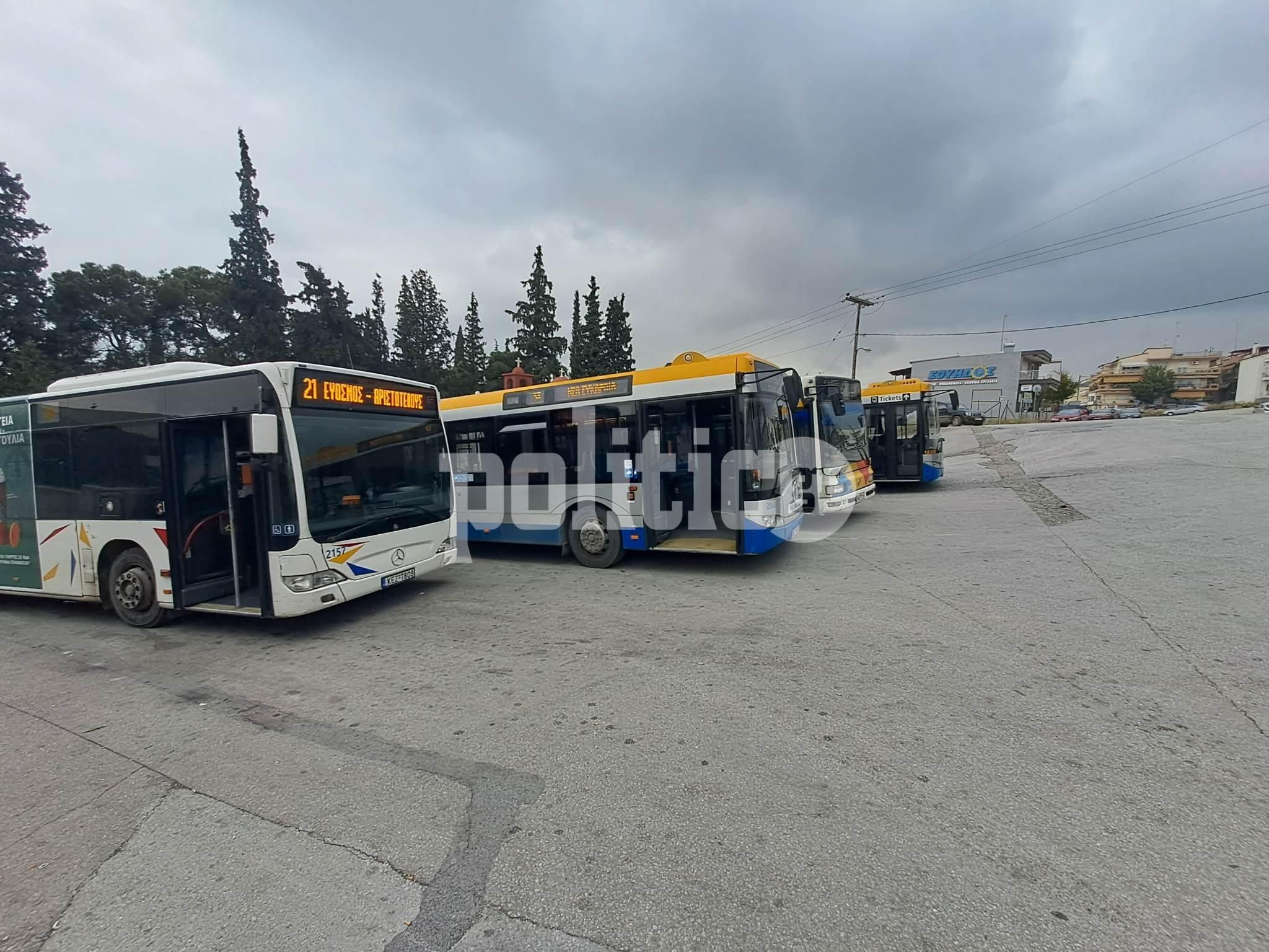 Θεσσαλονίκη: Λεωφορεια ακινητοποιημενα στο τέρμα λόγω έλλειψης οδηγών ...